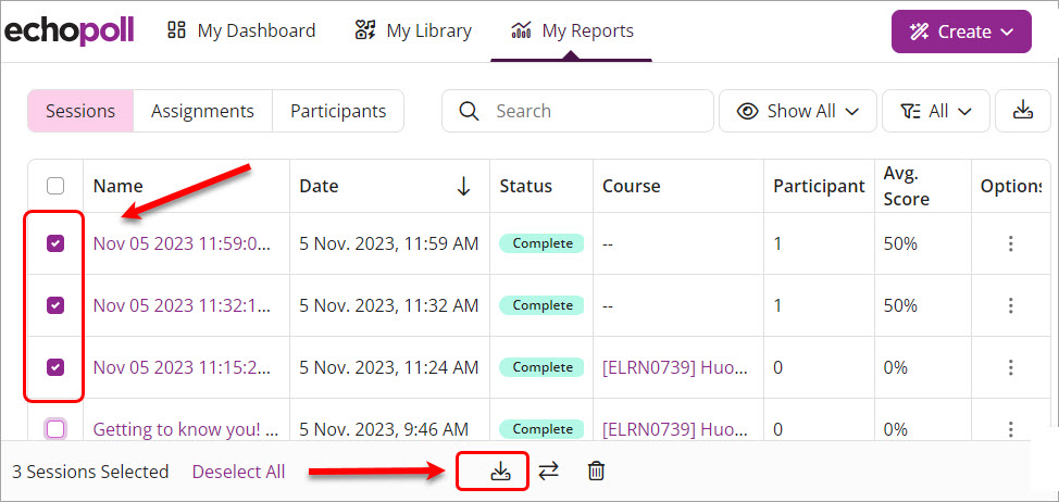 EchoPoll - Reports and Results (Original) - eLearning - University of Queensland